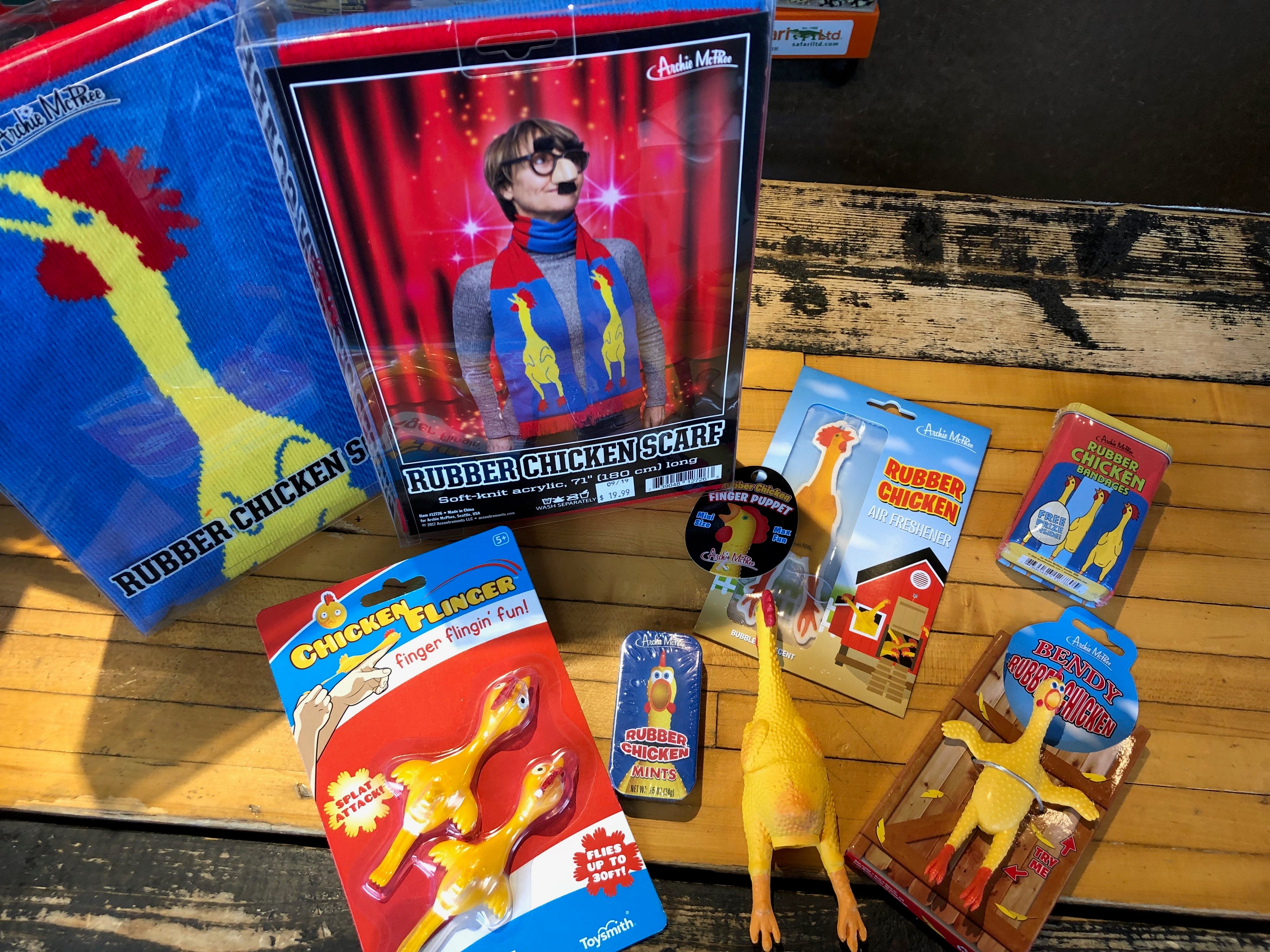 Funny Rubber Chicken Joke Gag Gifts – Off the Wagon Shop