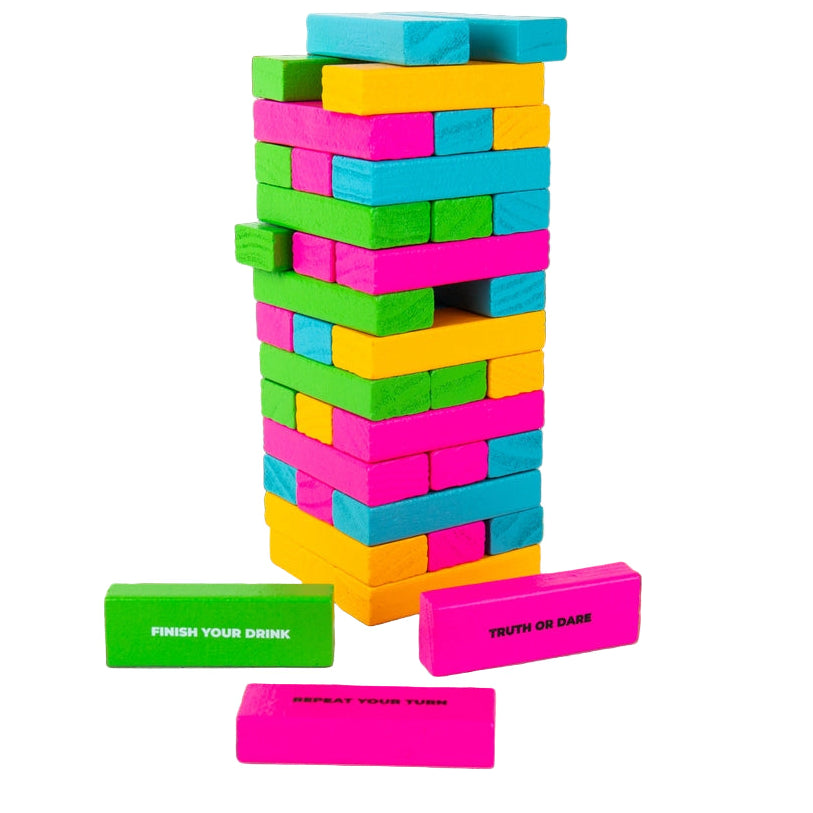 Tipsy Topple Tower Game – Off the Wagon Shop