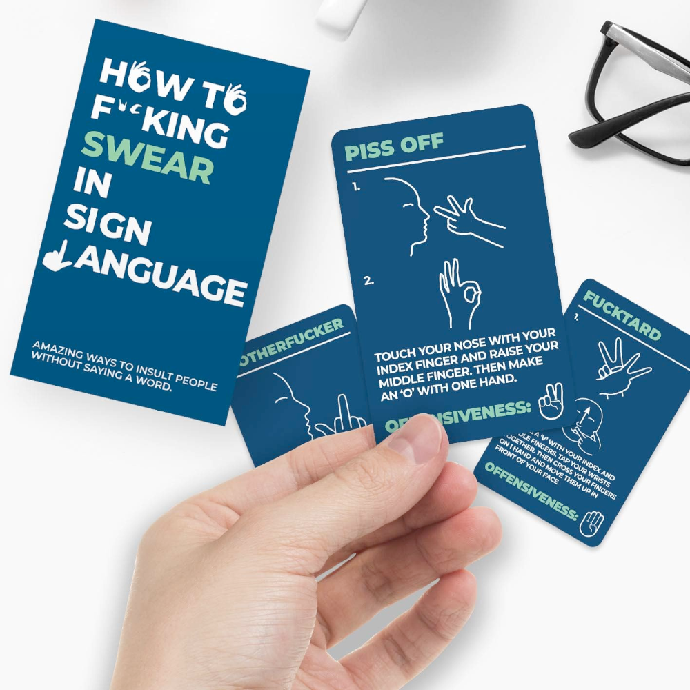 How To Swear in Sign Language Card Pack – Off the Wagon Shop