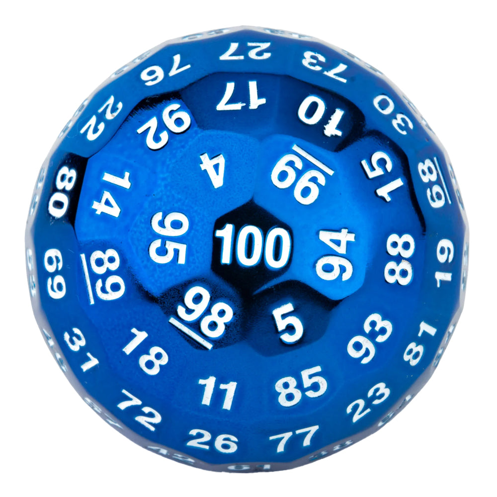 Titan's Fist Blue Metal D100 Dice – Off the Wagon Shop