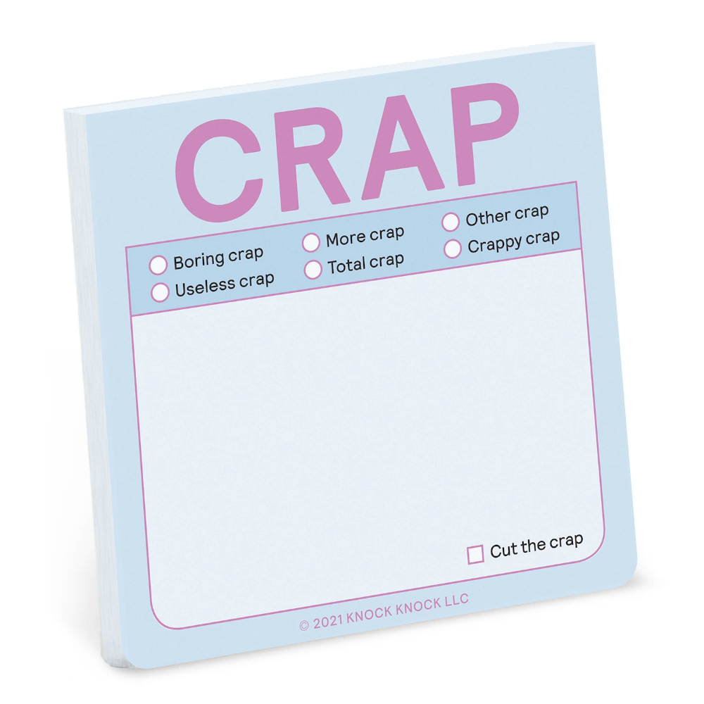 Crap Sticky Note – Off the Wagon Shop