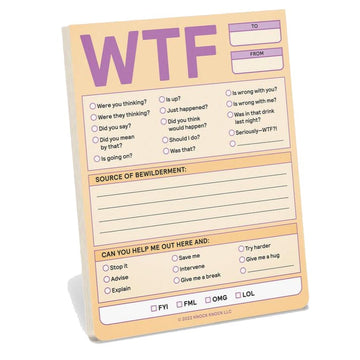 Nifty Note Pad (pastel) WTF – Off the Wagon Shop