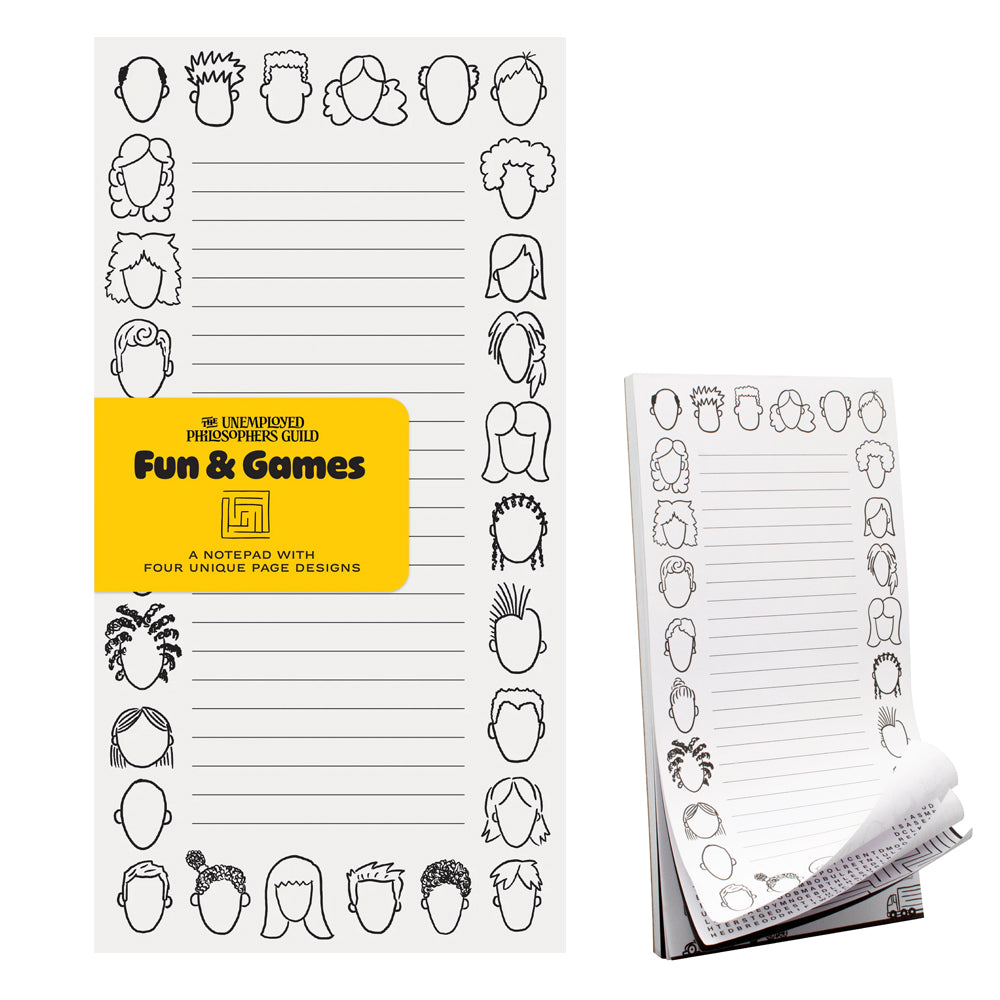 Fun & Games Notepad – Off the Wagon Shop