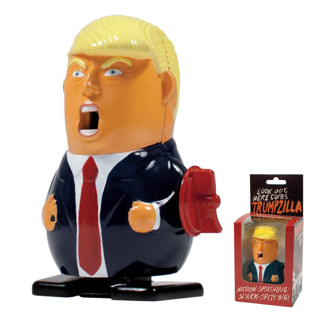 Wind-Up TRUMPzilla | Funny Trump Gag Gift with Sparks | Off the Wagon Shop