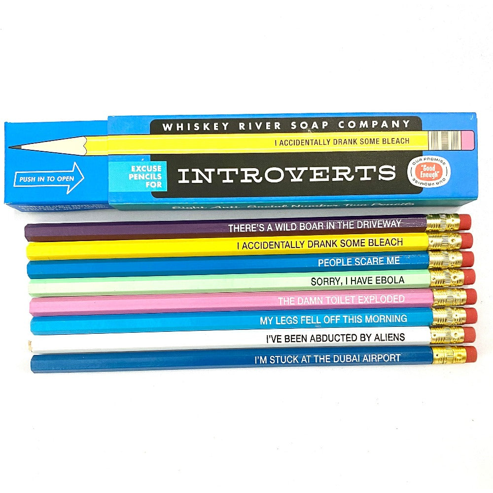 Introverts - Set of 8 pencils – Off the Wagon Shop