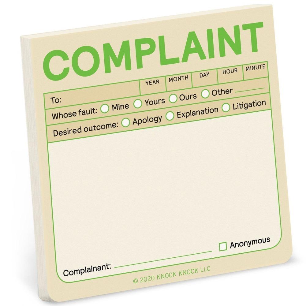 Complaint Sticky Note – Off the Wagon Shop