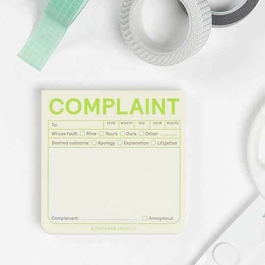 Complaint Sticky Note – Off the Wagon Shop