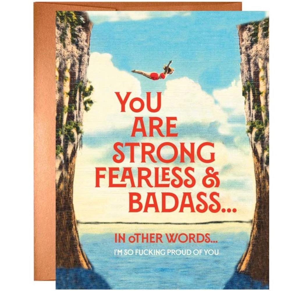 You are Strong Fearless & Badass Card – Off the Wagon Shop