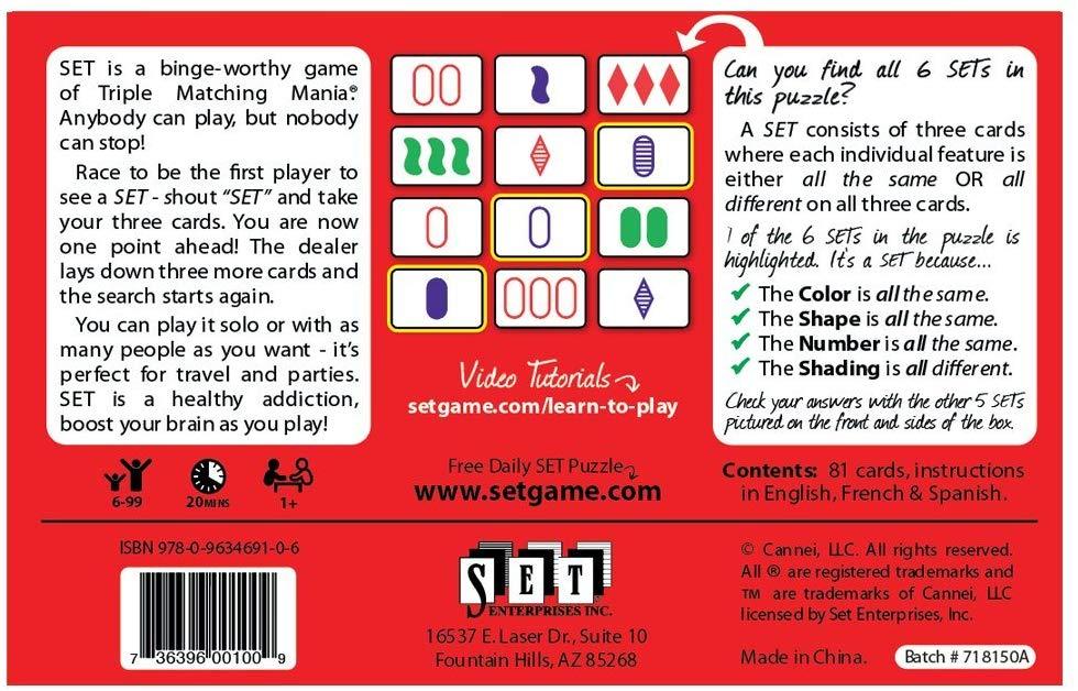 Set Card Game – Off the Wagon Shop