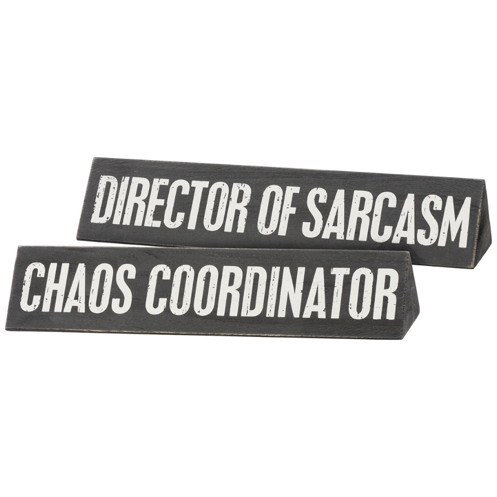 Chaos Coordinator - double sided desk sign – Off the Wagon Shop
