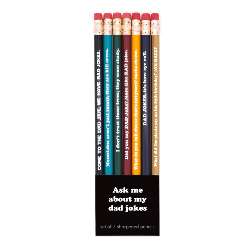 Funny #Dadjokes Pencil Set | Hilarious Gift for Dad | Off the Wagon Shop
